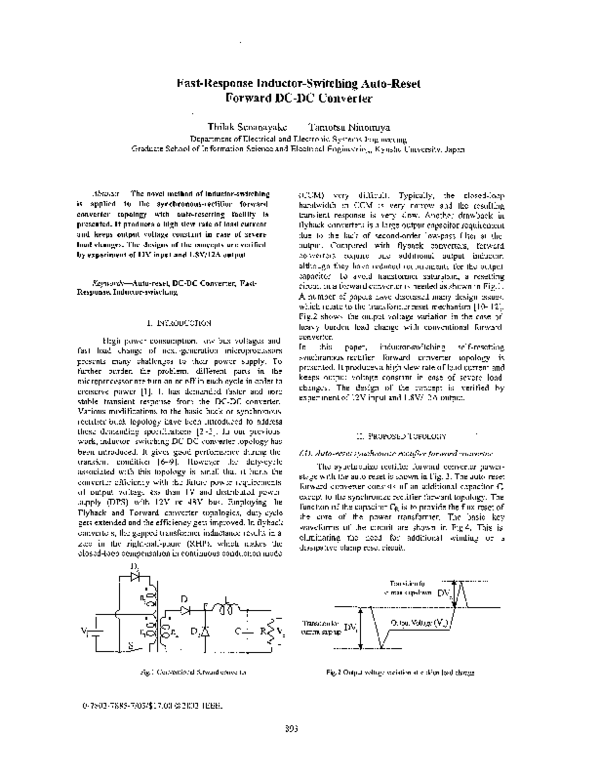 (PDF) Fast-response inductor-switching auto-reset forward DC-DC converter