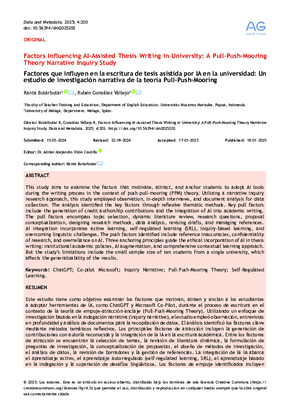 (PDF) Factors Influencing AI-Assisted Thesis Writing in University: A ...