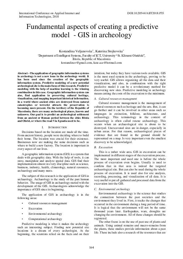 (PDF) Fundamental aspects of creating a predictive model - GIS in ...