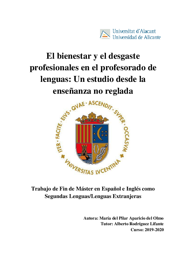 (PDF) El bienestar y el desgaste profesionales en el profesorado de lenguas: Un estudio desde la ...