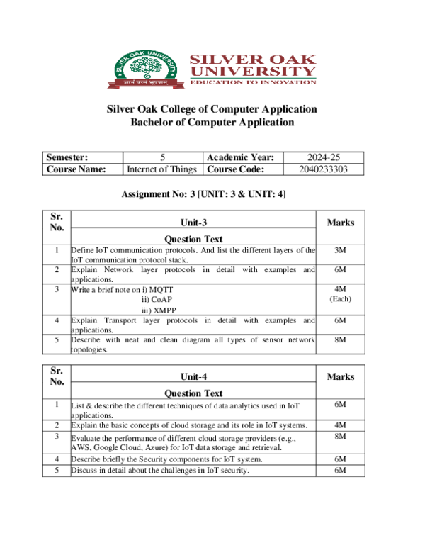 (PDF) Silver Oak College of Computer Application Bachelor of Computer ...