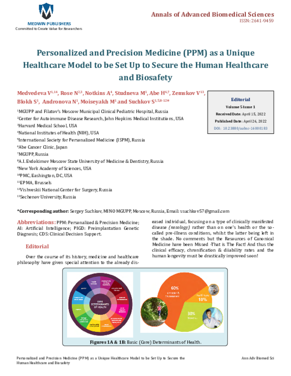 (PDF) Personalized and Precision Medicine (PPM) as a Unique Healthcare ...