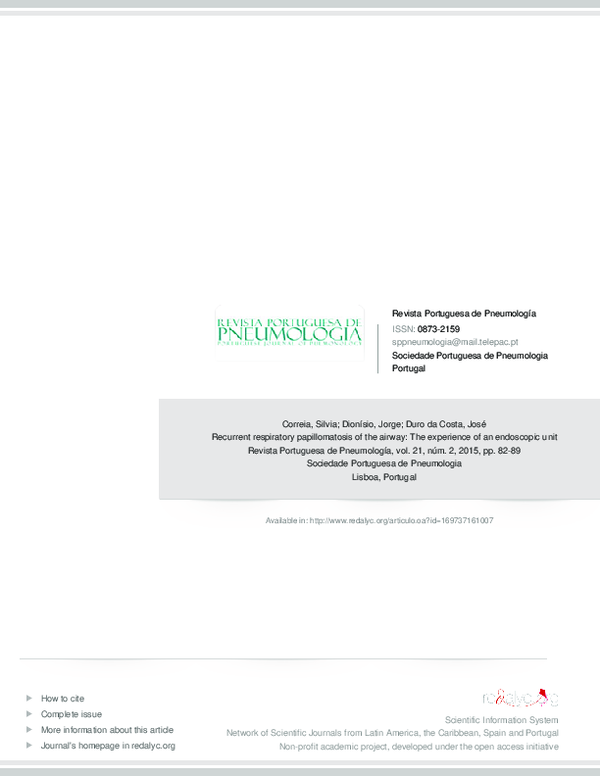 (PDF) Recurrent respiratory papillomatosis of the airway: The ...