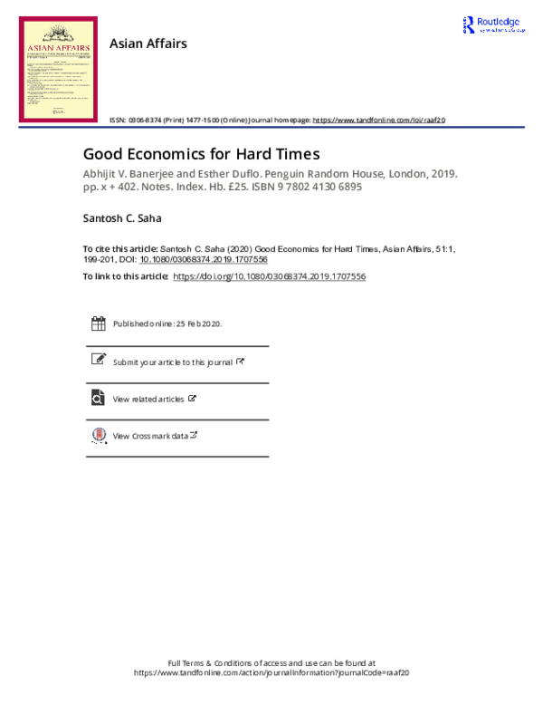 (PDF) Good Economics for Hard Times