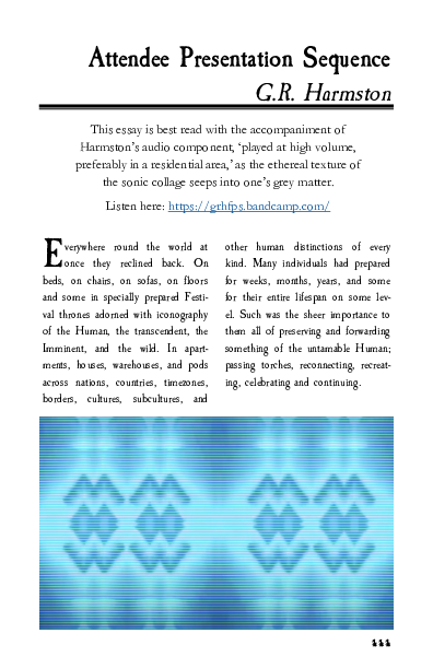 (PDF) Attendee Presentation Sequence