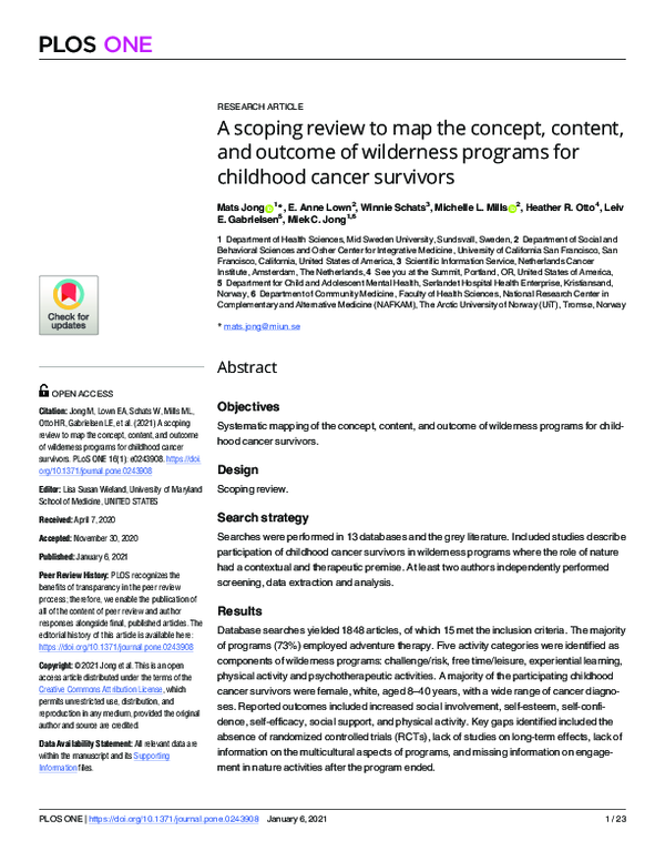 (PDF) A scoping review to map the concept, content, and outcome of ...