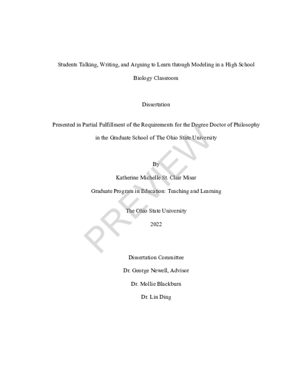 (PDF) Students Talking, Writing, and Arguing to Learn through Modeling ...