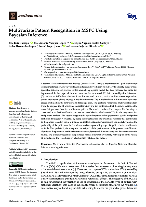 (PDF) Multivariate Pattern Recognition in MSPC Using Bayesian Inference