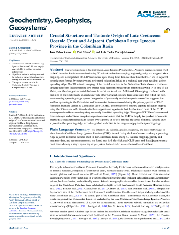 Pdf Crustal Structure And Tectonic Origin Of Late Cretaceous Oceanic Crust And Adjacent