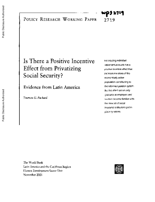 (PDF) Is there a positive incentive effect from privatizing social ...