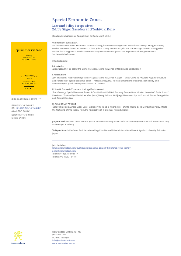 (PDF) Special Economic Zones