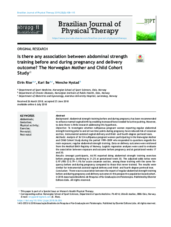 (PDF) Is there any association between abdominal strength training ...
