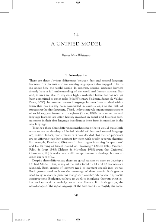 (PDF) A Unified Model