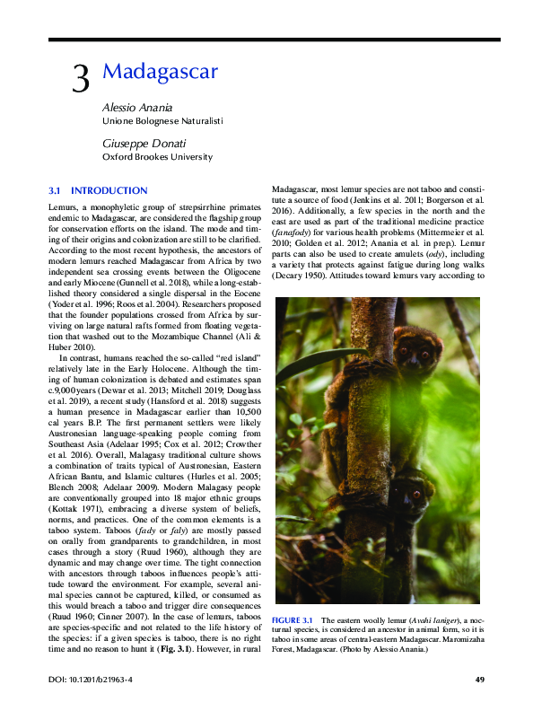(PDF) Madagascar (Primates in History, Myth, Art, and Science)