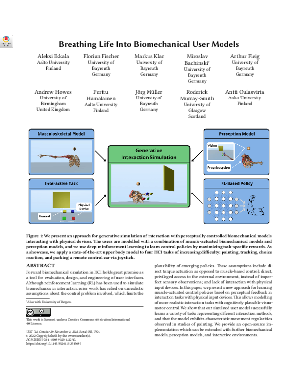 (PDF) Breathing Life Into Biomechanical User Models