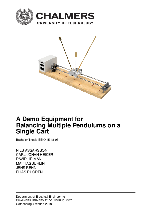(PDF) A demo equipment for balancing multiple pendulums on a single cart