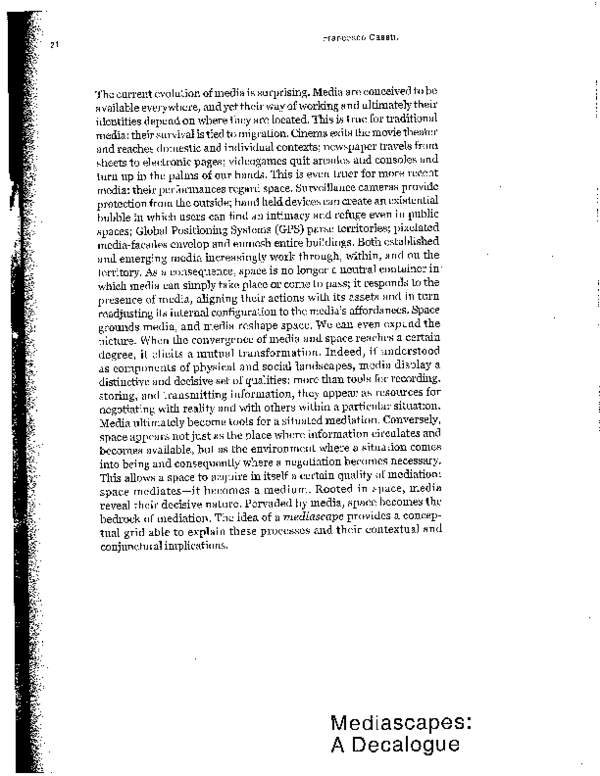 (PDF) Mediascape: a Decalogue