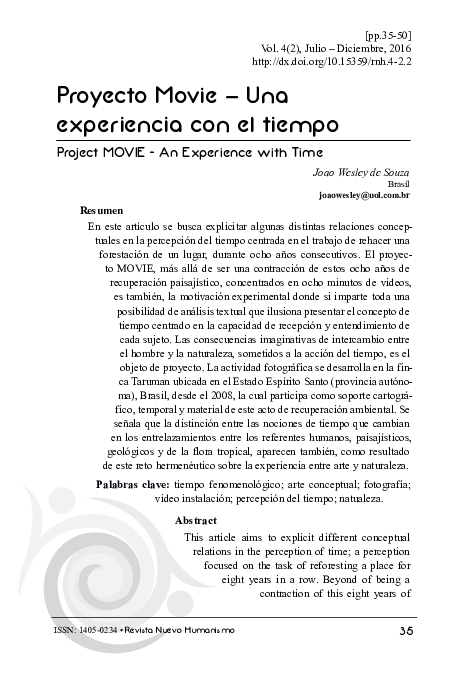 (PDF) Proyecto Movie – Una experiencia con el tiempo
