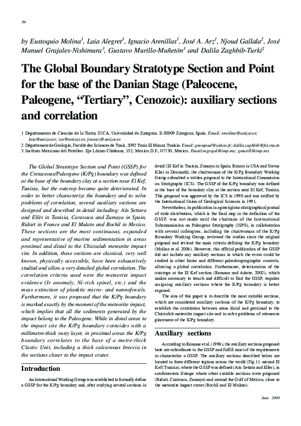 (PDF) The Global Boundary Stratotype Section and Point for the base of ...