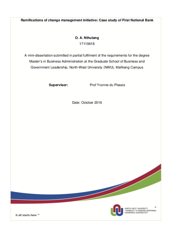 (PDF) Ramifications of change management initiative: case study of ...