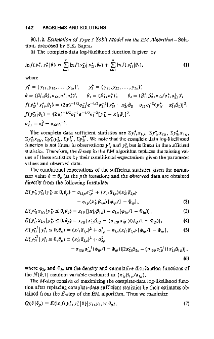 (PDF) Estimation of Type 3 Tobit Model via the EM Algorithm