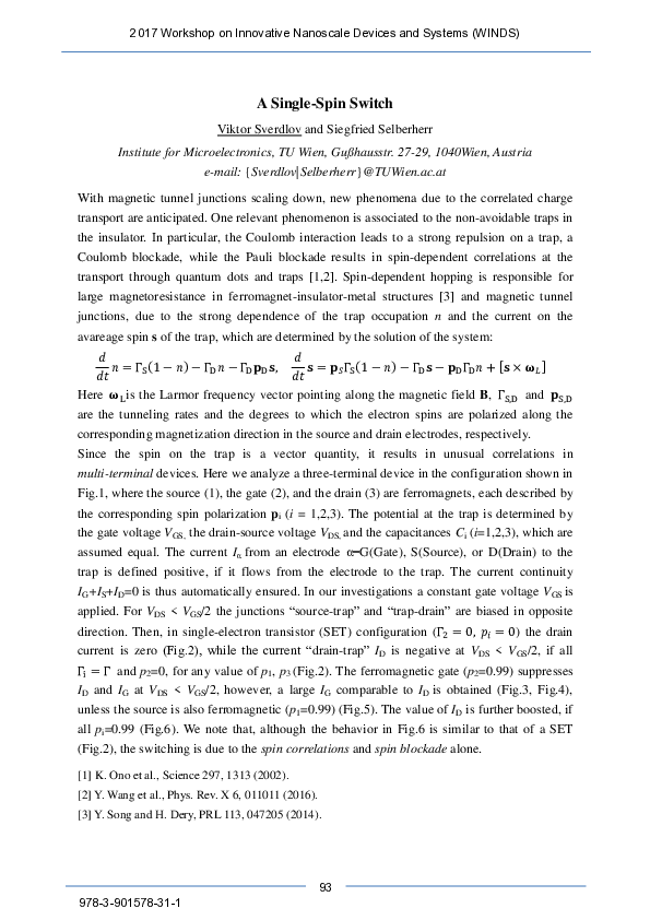 (PDF) A Single-Spin Switch