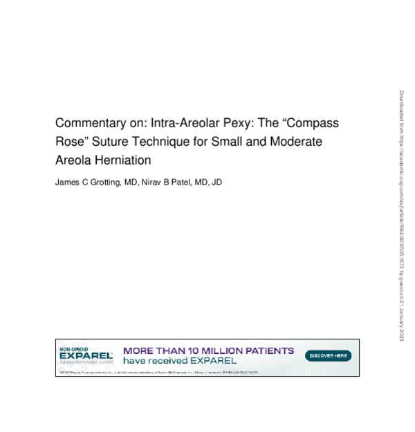 (PDF) Commentary on: Intra-Areolar Pexy: The “Compass Rose” Suture ...