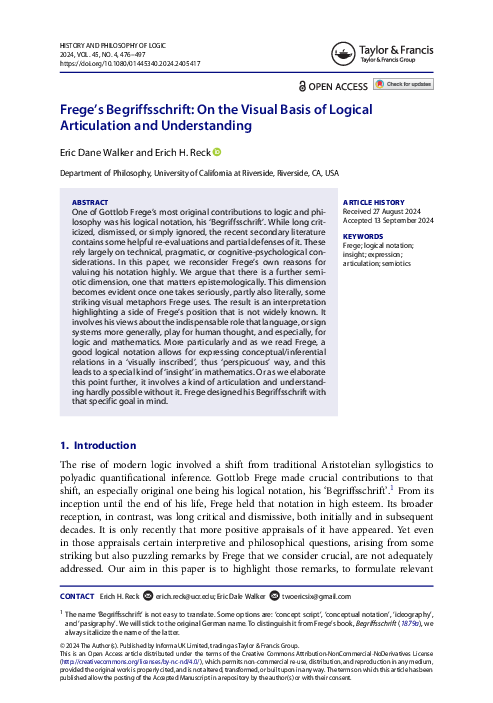 (PDF) Frege's Begriffsschrift: On the Visual Basis of Logical ...