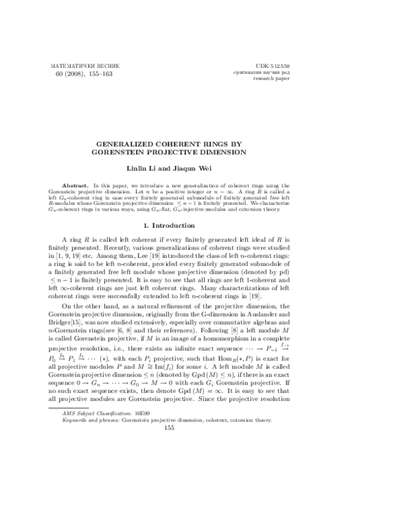 (PDF) Generalized Coherent Rings by