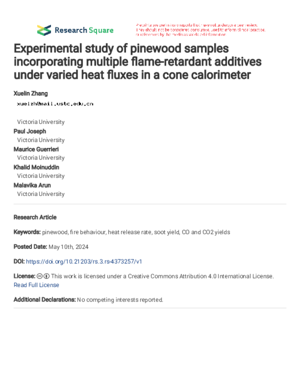 (PDF) Experimental study of pinewood samples incorporating multiple ...