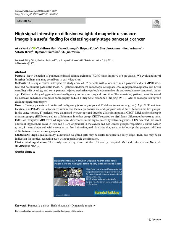 (PDF) High signal intensity on diffusion-weighted magnetic resonance ...