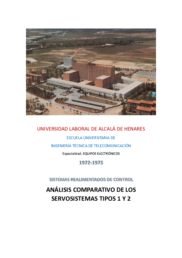 (PDF) Análisis comparativo de los Servosistemas tipos 1 y 2