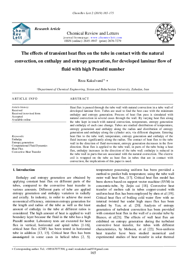 (PDF) The effects of transient heat flux on the tube in contact with ...