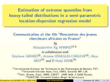 (PDF) Estimation of extreme quantiles from heavy-tailed distributions ...