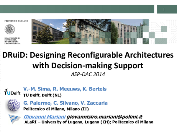 (PDF) DRuiD: Designing reconfigurable architectures with decision-making support