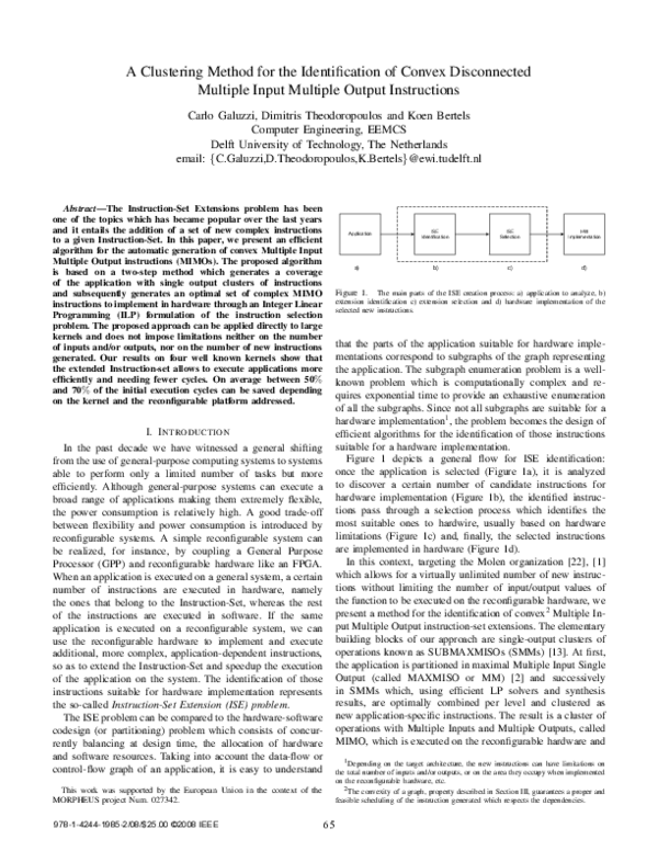 (PDF) Clustering method for the identification of convex disconnected Multiple Input Multiple ...