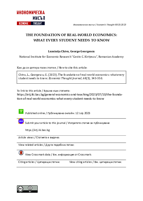 (PDF) The foundation of real-world economics: what every student needs ...