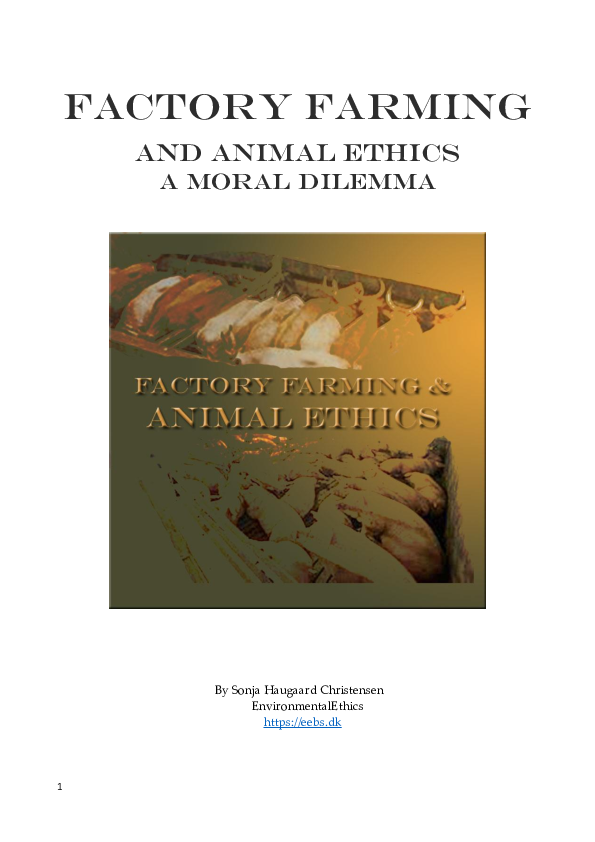 (PDF) Factory Farming and Animal Ethics A Moral Dilemma