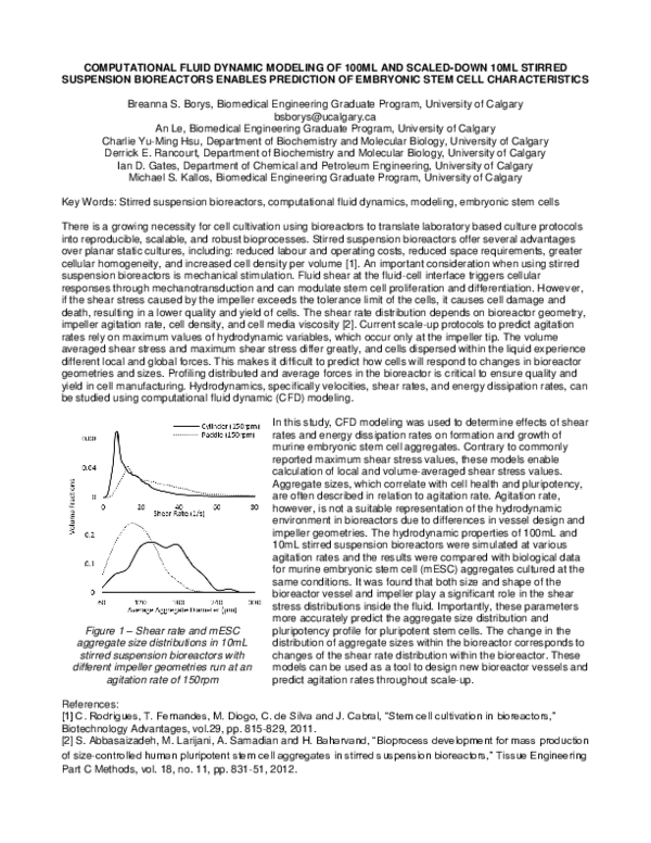 (PDF) Computational fluid dynamic modeling of 100ml and scaled-down 10ml stirred suspension ...