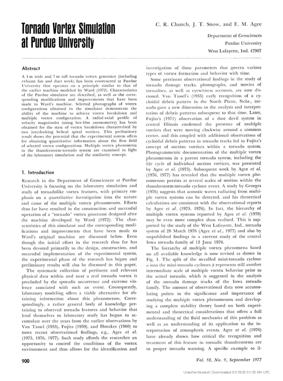 (PDF) Tornado Vortex Simulation at Purdue University