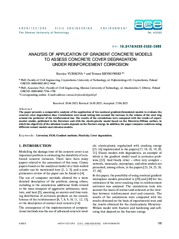 (PDF) Analysis of Application of Gradient Concrete Models to Assess ...