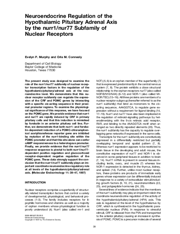 (PDF) Neuroendocrine Regulation of the Hypothalamic Pituitary Adrenal ...