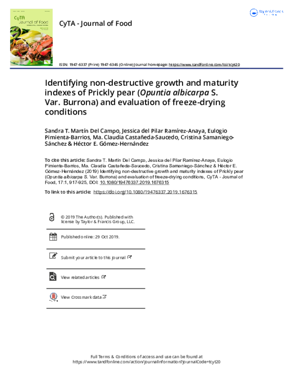 (PDF) Identifying non-destructive growth and maturity indexes of ...
