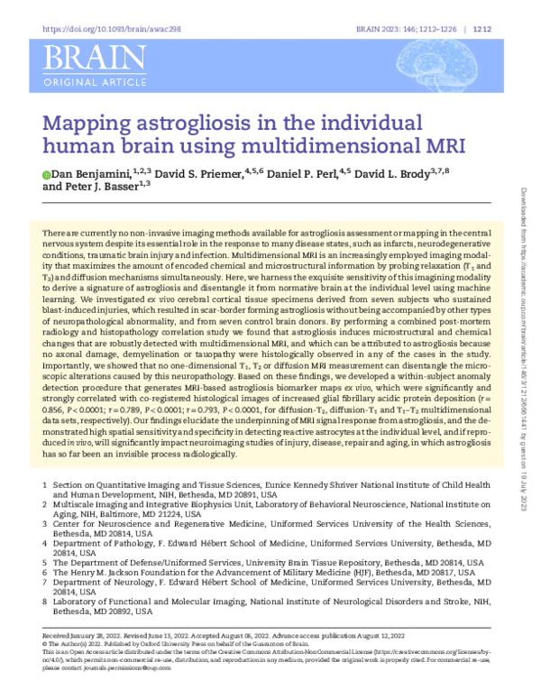 (PDF) Mapping astrogliosis in the individual human brain using ...