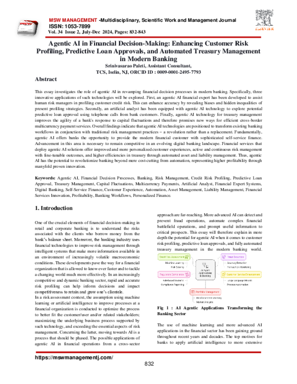 (PDF) Agentic AI in Financial Decision-Making: Enhancing Customer Risk ...