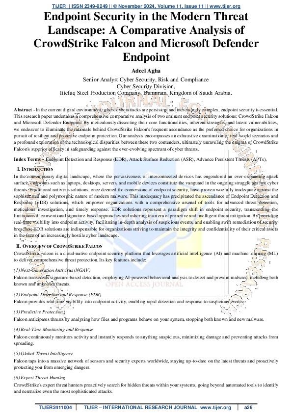 (PDF) Endpoint Security in the Modern Threat Landscape: A Comparative ...