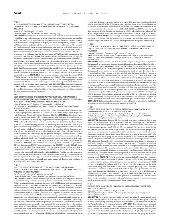 (PDF) PND38 Cost Minimization Analysis of Fingolimod Versus Natalizumab ...