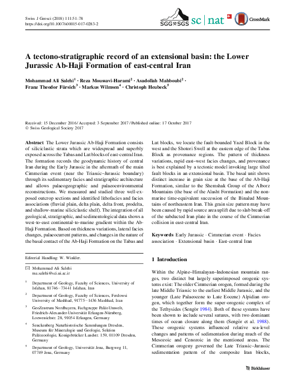 (PDF) A tectono-stratigraphic record of an extensional basin: the Lower ...