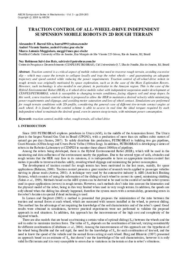 (PDF) Traction Control of All-Wheel-Drive Independent Mobile Suspension ...