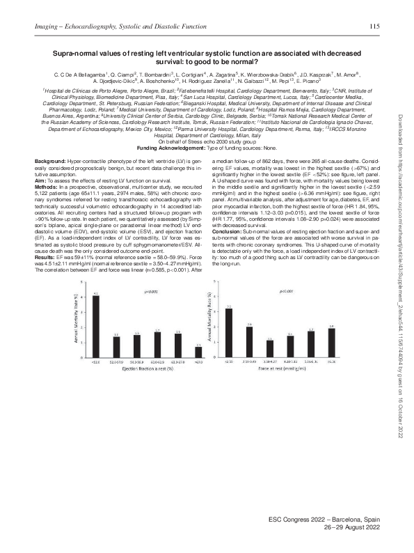 (PDF) Supra-normal values of resting left ventricular systolic function ...
